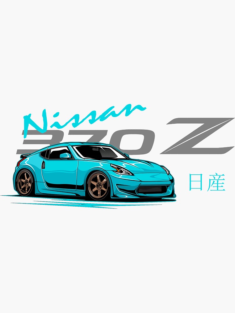 "Nissan 370Z, JDM Car" Sticker for Sale by T-JD | Redbubble