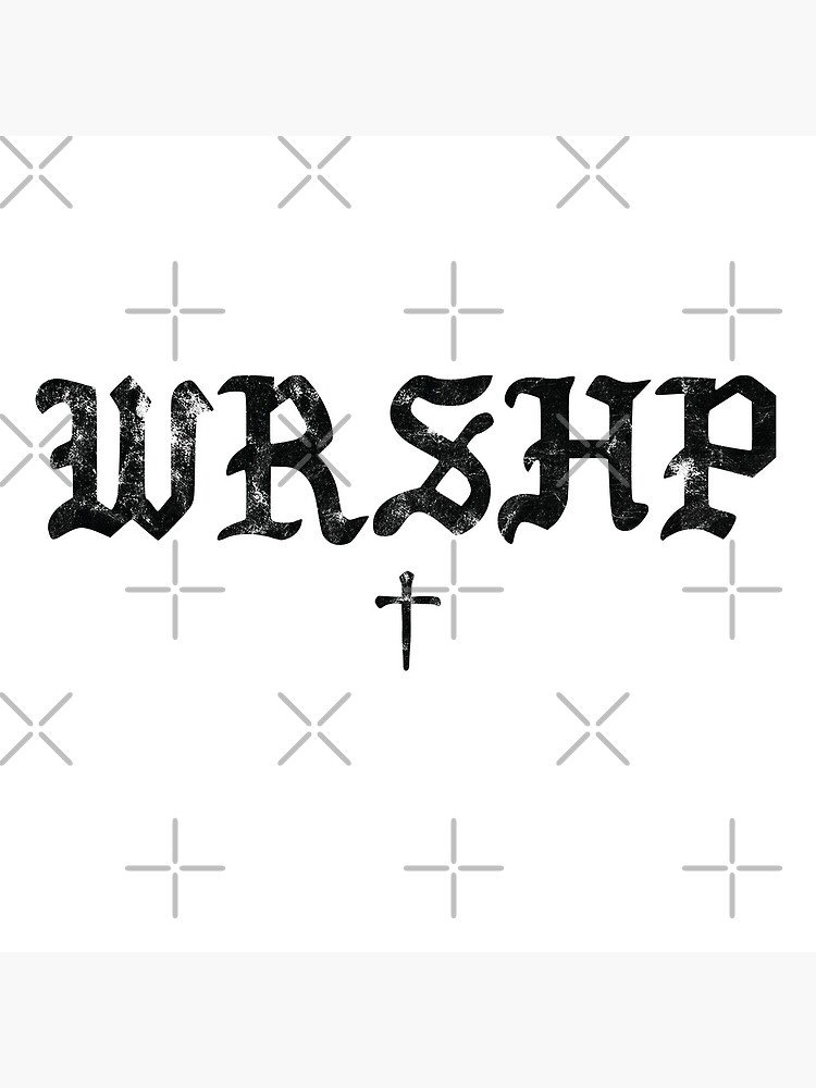 "WORSHIP: Christian logo" Poster for Sale by young-roshi | Redbubble
