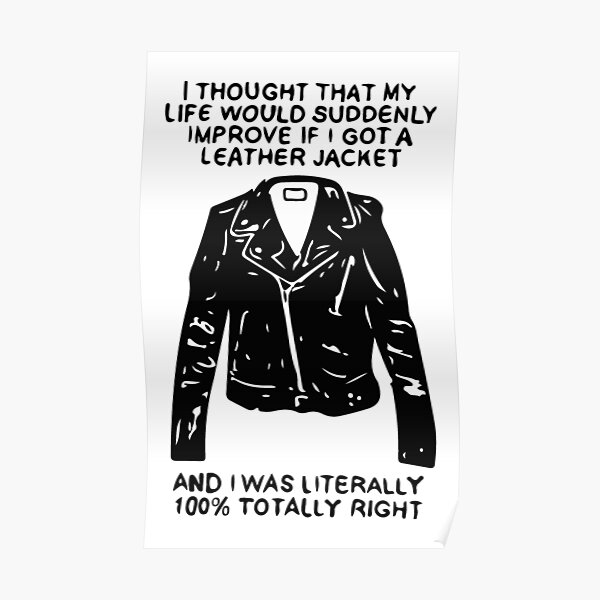 "Leather jacket" Poster for Sale by lynseystrese | Redbubble