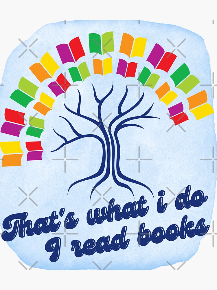 "Reading books Design" Sticker for Sale by fun-times-store | Redbubble