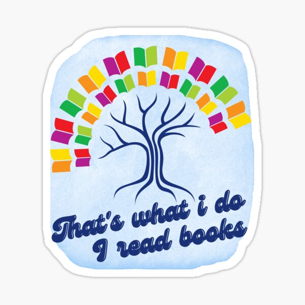 "Reading books Design" Sticker for Sale by fun-times-store | Redbubble