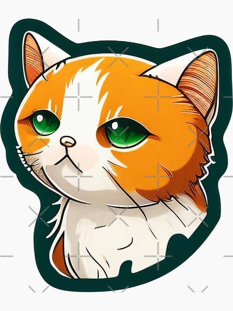 "Ginger Cat" Sticker for Sale by The-Fox-Hole | Redbubble