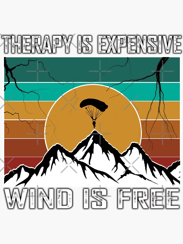 "Therapy is expensive wind is free lightning design" Sticker for Sale ...