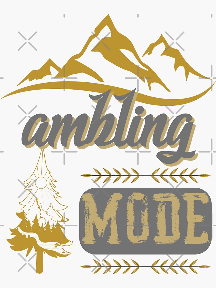 "ambling mode, forest river sun inside tree pine" Sticker for Sale by ...