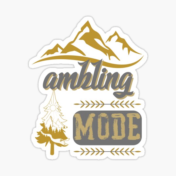 "ambling mode, forest river sun inside tree pine" Sticker for Sale by ...