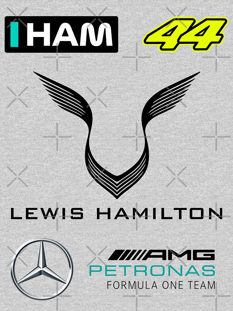 "Lewis Hamilton 44 Lewis Hamilton logo Mercedes f1 logo" T-shirt for ...