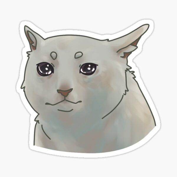 "Cursed Crying Cat" Sticker for Sale by Cr3epy | Redbubble