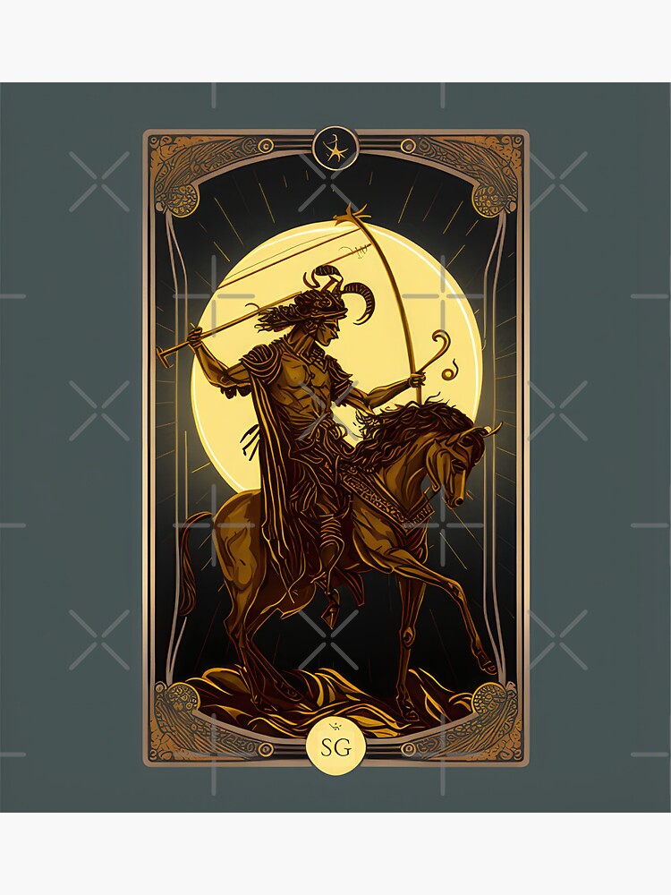 "Sagittarius Tarot Card Art" Sticker for Sale by ThatsTheStyle | Redbubble