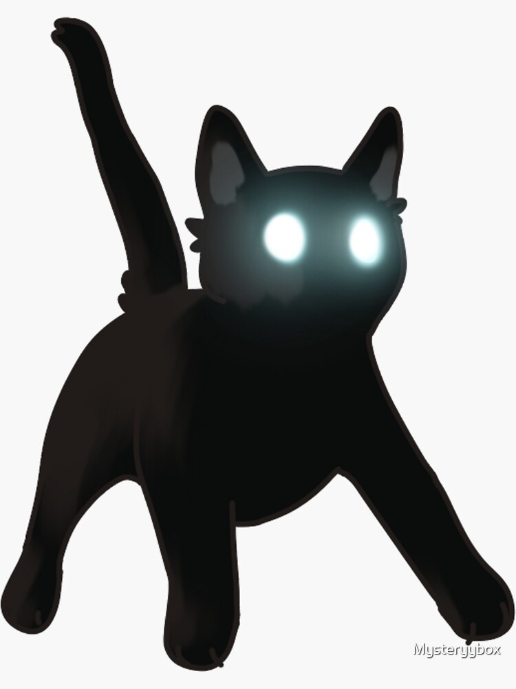 "Floating Cursed Cat" Sticker for Sale by Cr3epy | Redbubble