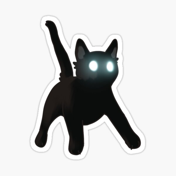 "Floating Cursed Cat" Sticker for Sale by Cr3epy | Redbubble