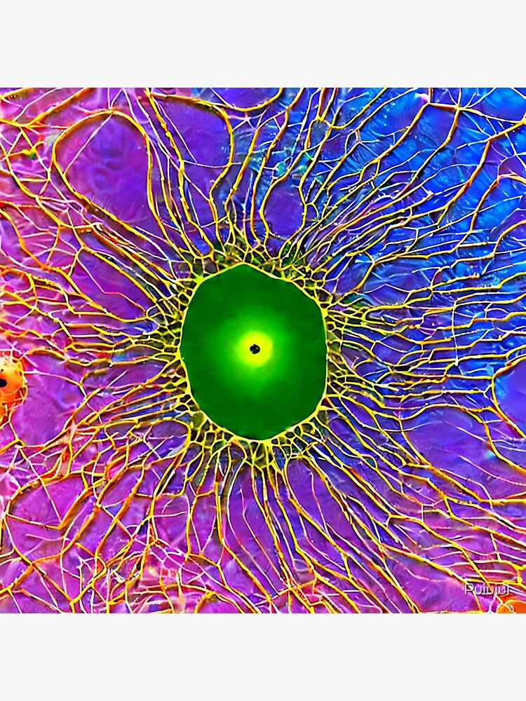 "Amazing Digital Art resembling Electron Microscopy Images" Sticker for ...