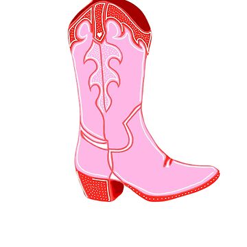 "Pink cowboy boot" Art Board Print for Sale by sfteggart | Redbubble