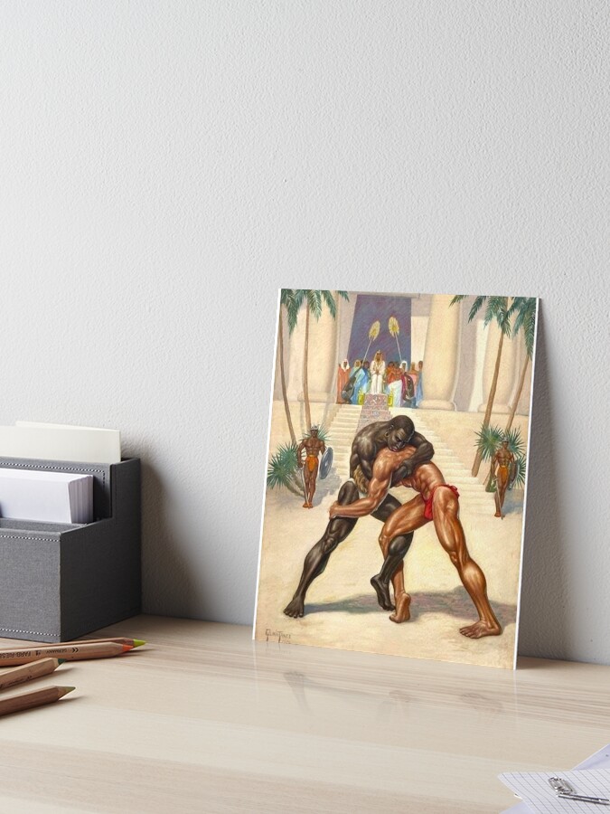 "George Quaintance Egyptian Wrestlers" Art Board Print for Sale by ...