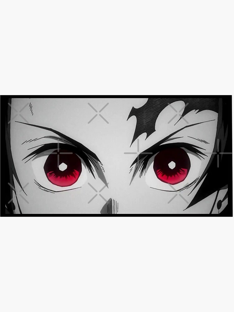 "Tanjiro Kamado - tanjiro eyes - demon slayer " Sticker for Sale by ...