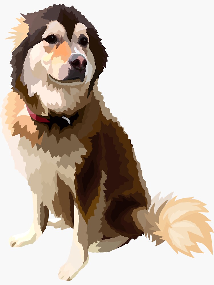 "Izzy" Sticker for Sale by KatsDogs | Redbubble