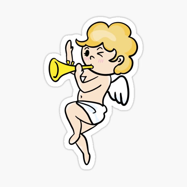 Sticker « Le style de dessin animé cupidon pour l'amour ou le concept ...