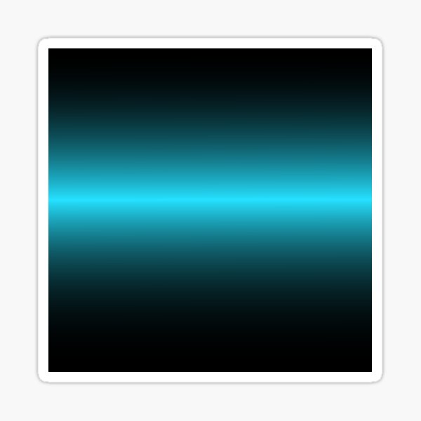"Cyan TO Black Fade - G3 | Cyan Gradient To Black" Sticker for Sale by ...