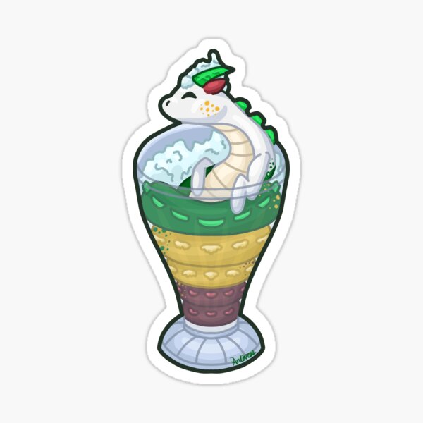 "Chè Ba Màu Dragon" Sticker for Sale by AntaresFallsArt | Redbubble
