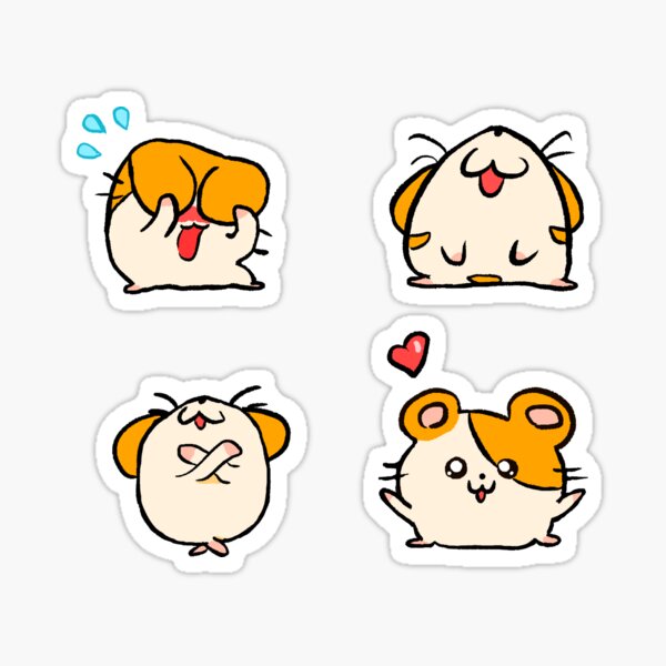 "Hamchat Set #2" Sticker for Sale by o53o | Redbubble