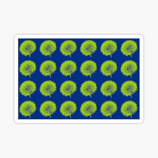 "Dandelion Pop Art l Blue and Green" Sticker for Sale by Kadwell ...