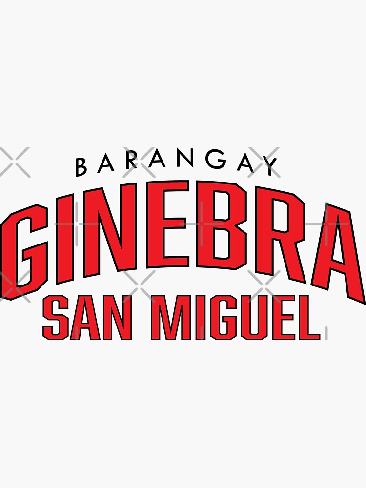 "Barangay Ginebra San Miguel" Sticker for Sale by ArtyTita | Redbubble