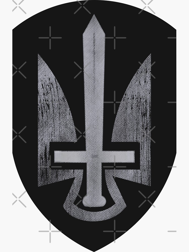 "President Zelensky - Patch Ukrainian Sword Tryzub Trident" Sticker for ...