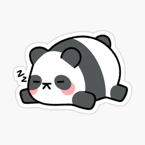 "Sleepy Panda" Sticker for Sale by FreshPond | Redbubble