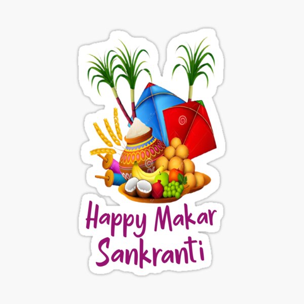 "Makar Sankranti" Sticker for Sale by Vlaki | Redbubble
