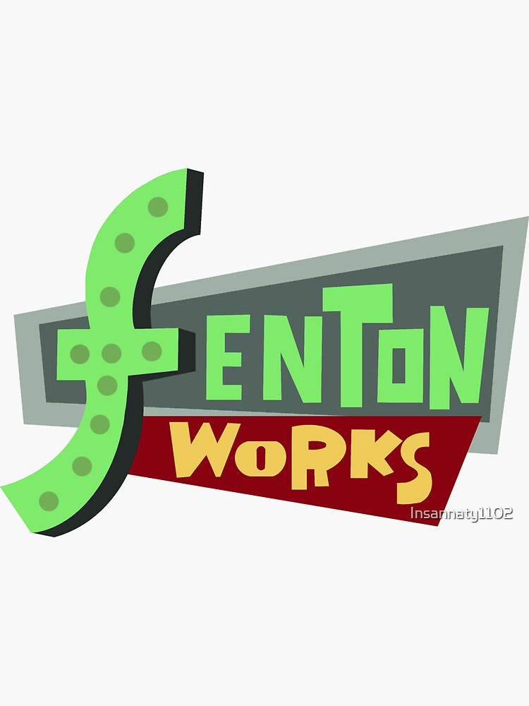 "Fenton Works logo" Sticker for Sale by Insannaty1102 | Redbubble