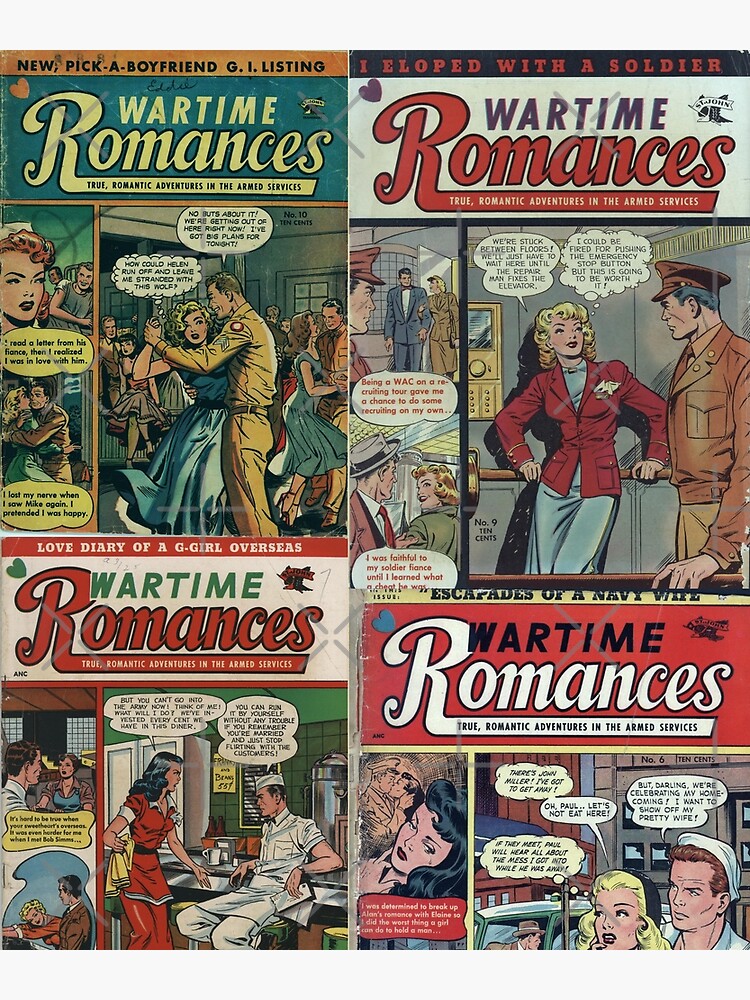 "Romance Comic Magazines (WarTime Romance Mashup book covers) #2 ...