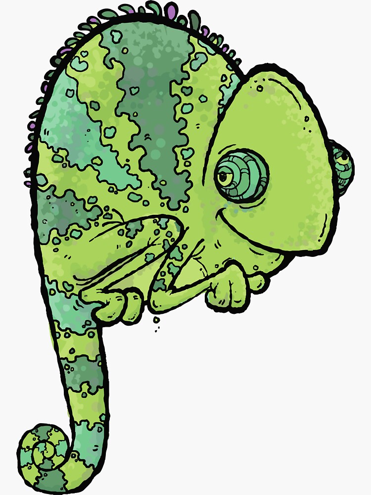 "Chameleon, from the Green Meanie collection" Sticker for Sale by ...