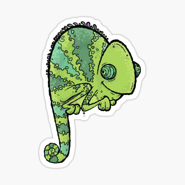 "Chameleon, from the Green Meanie collection" Sticker for Sale by ...