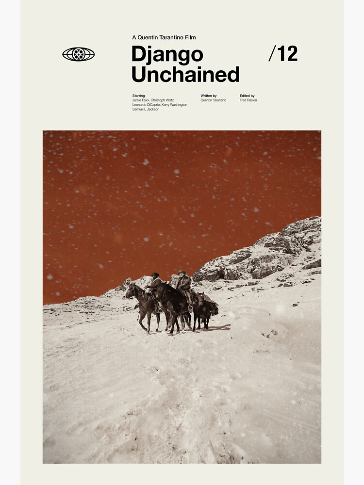 "Django Unchained" Sticker for Sale by SITM | Redbubble