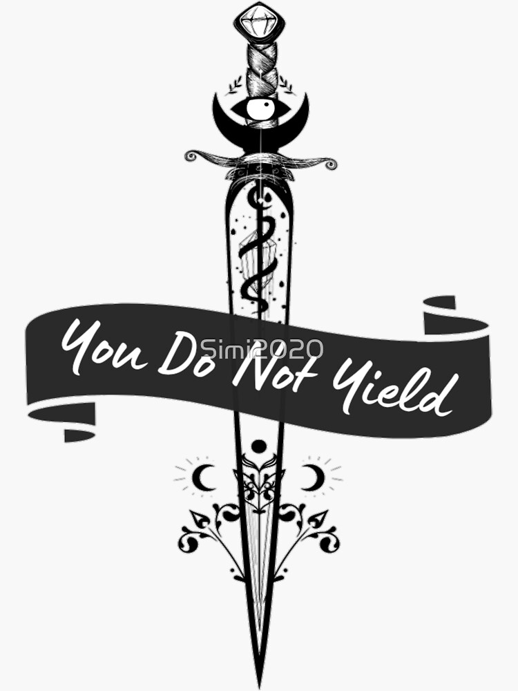 "You do not yield " Sticker for Sale by Simi2020 | Redbubble