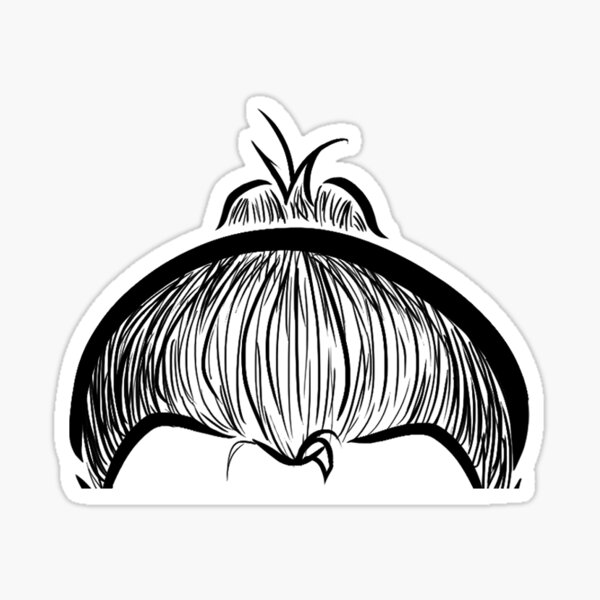 "Ponytail" Sticker for Sale by Puddleleaps | Redbubble