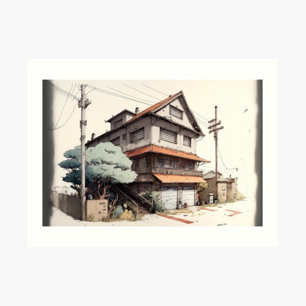 "Japanese House Architecture" Art Print for Sale by NianderQuinn ...