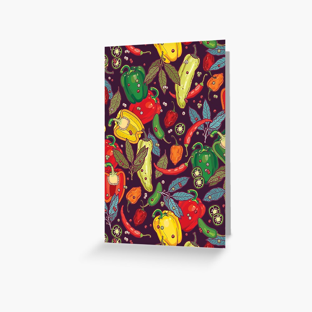 "Hot & spicy!" Greeting Card for Sale by smalldrawing | Redbubble