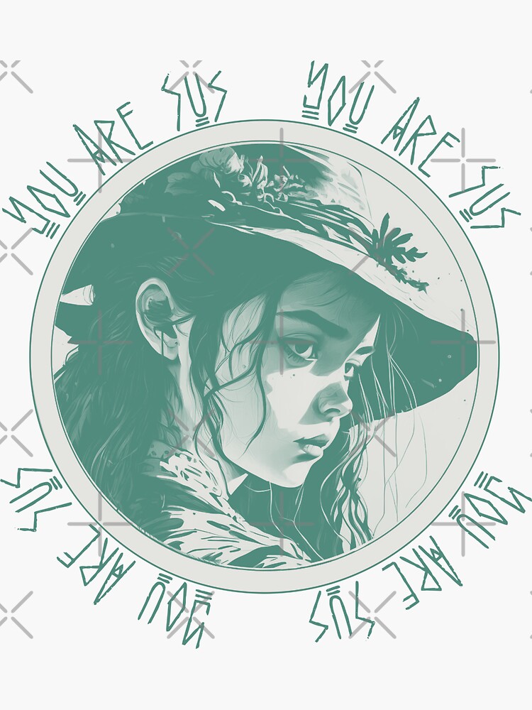 "You are Sus Girl" Sticker for Sale by AlioneArt | Redbubble