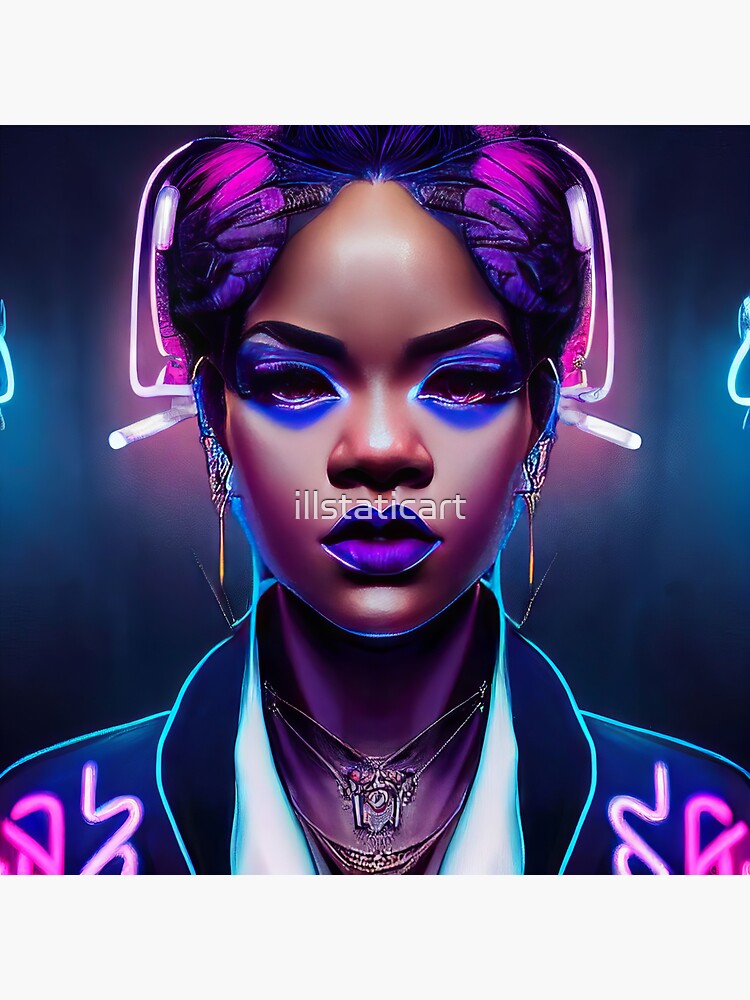 "Tokyo's Cyber-Fusion Kimono Queen" Sticker for Sale by illstaticart ...