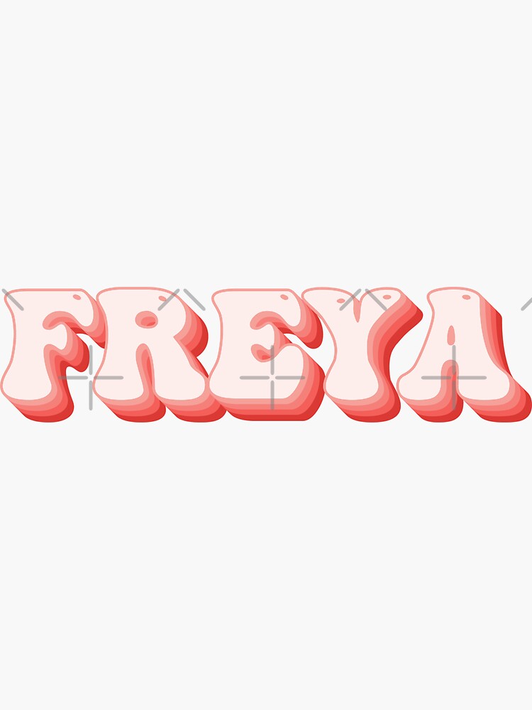 "Freya - Name" Sticker for Sale by kindxinn | Redbubble