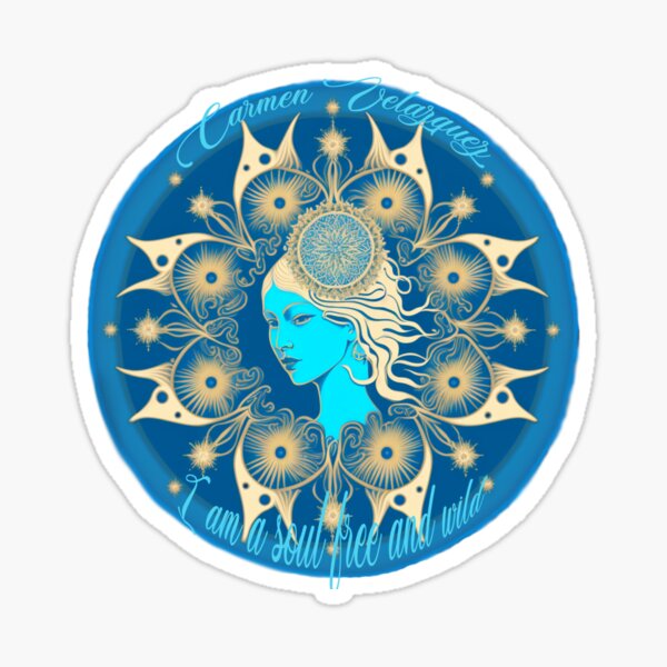 "free blue soul" Sticker for Sale by velazquezcarmen | Redbubble