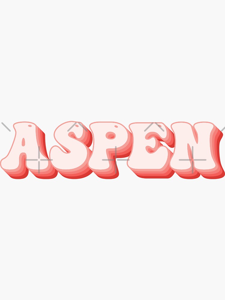 "Aspen - Name" Sticker for Sale by kindxinn | Redbubble