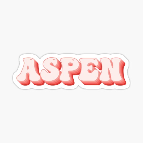 "Aspen - Name" Sticker for Sale by kindxinn | Redbubble