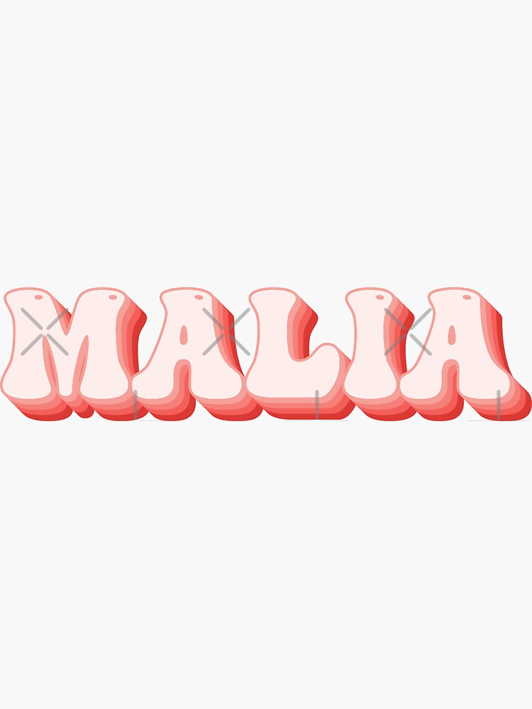 "Malia - Name" Sticker for Sale by kindxinn | Redbubble