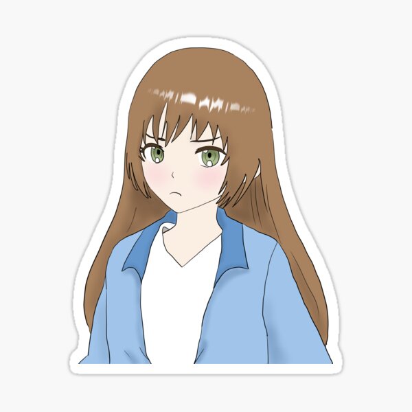 "Angry Anime Girl" Sticker for Sale by Waheed20 | Redbubble