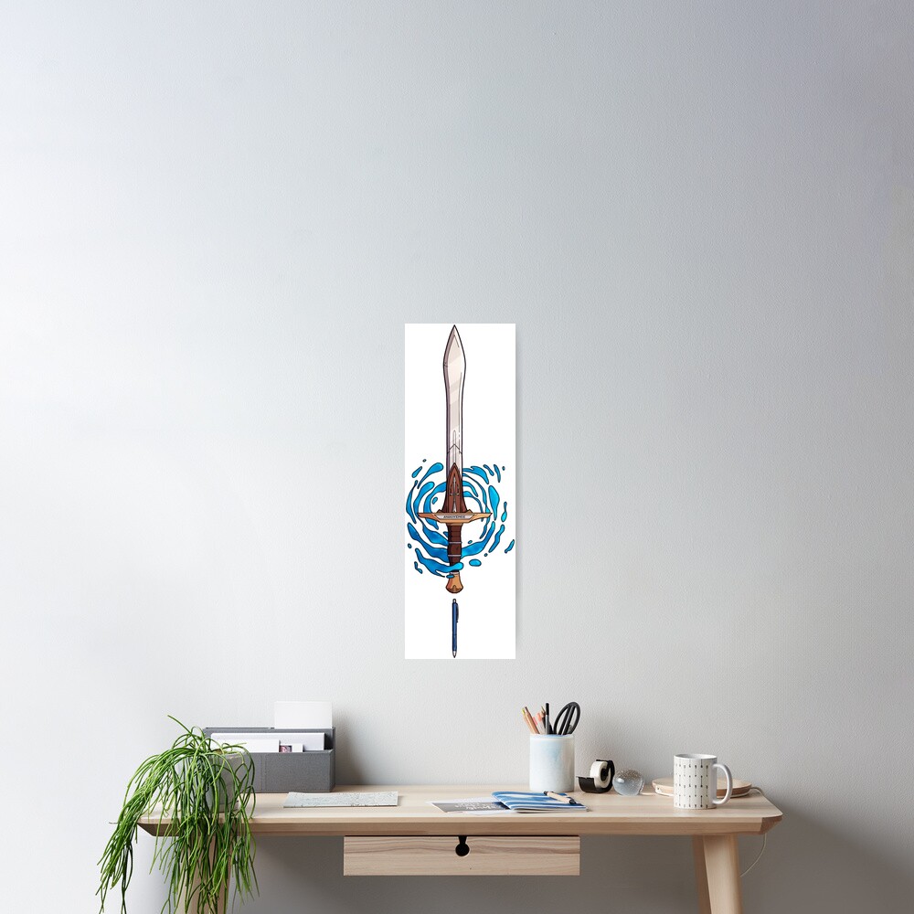 "Percy Jackson' Sword - Riptide" Art Print for Sale by DYMK- | Redbubble