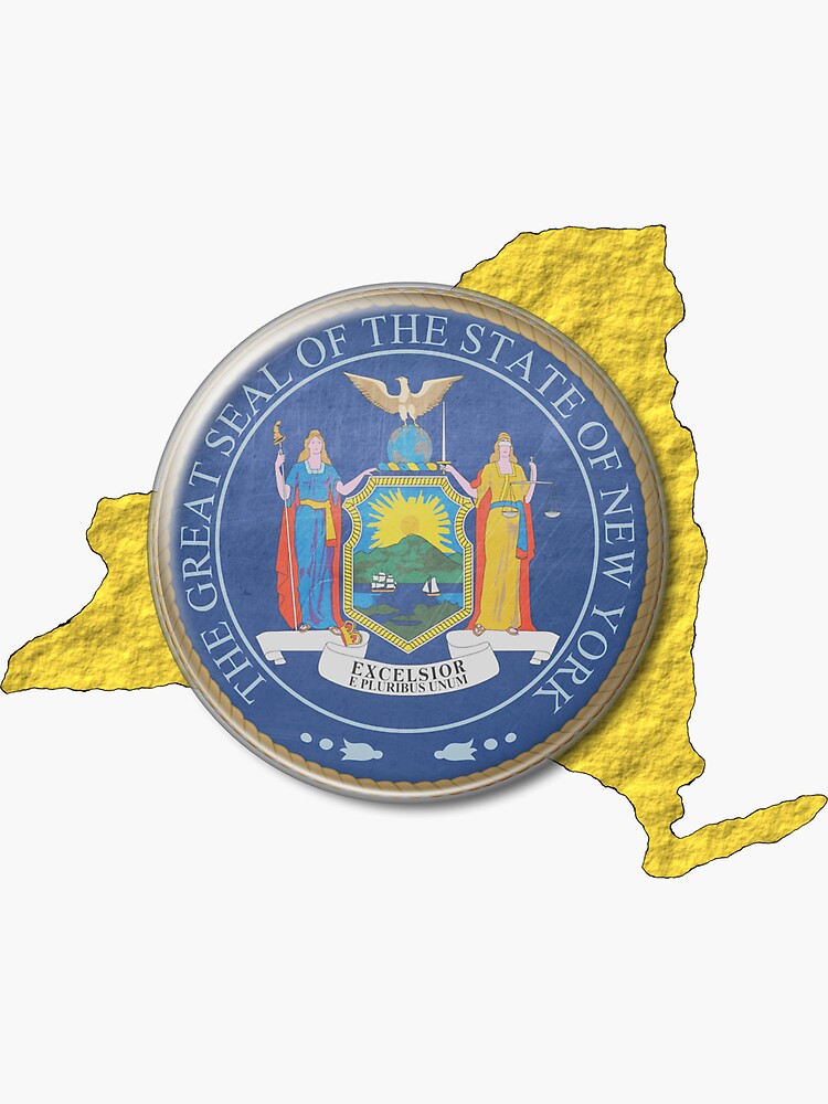 "New York State Seal" Sticker for Sale by DesignsByMVH | Redbubble