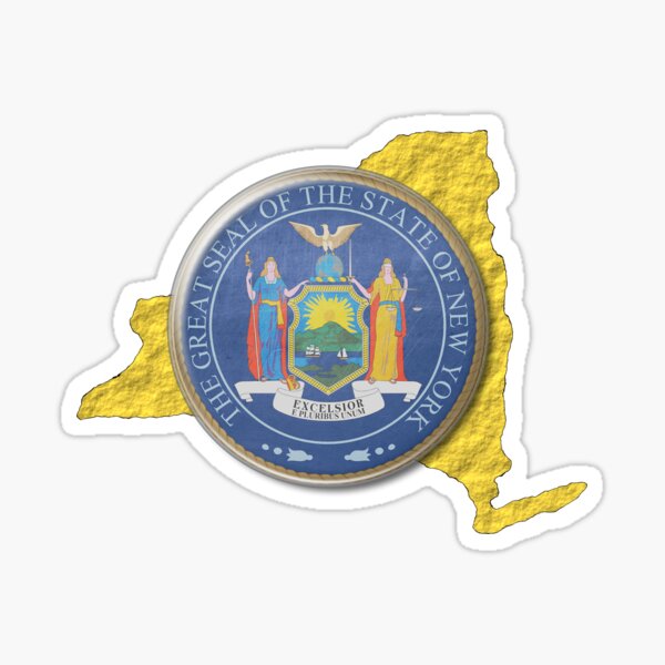 "New York State Seal" Sticker for Sale by DesignsByMVH | Redbubble