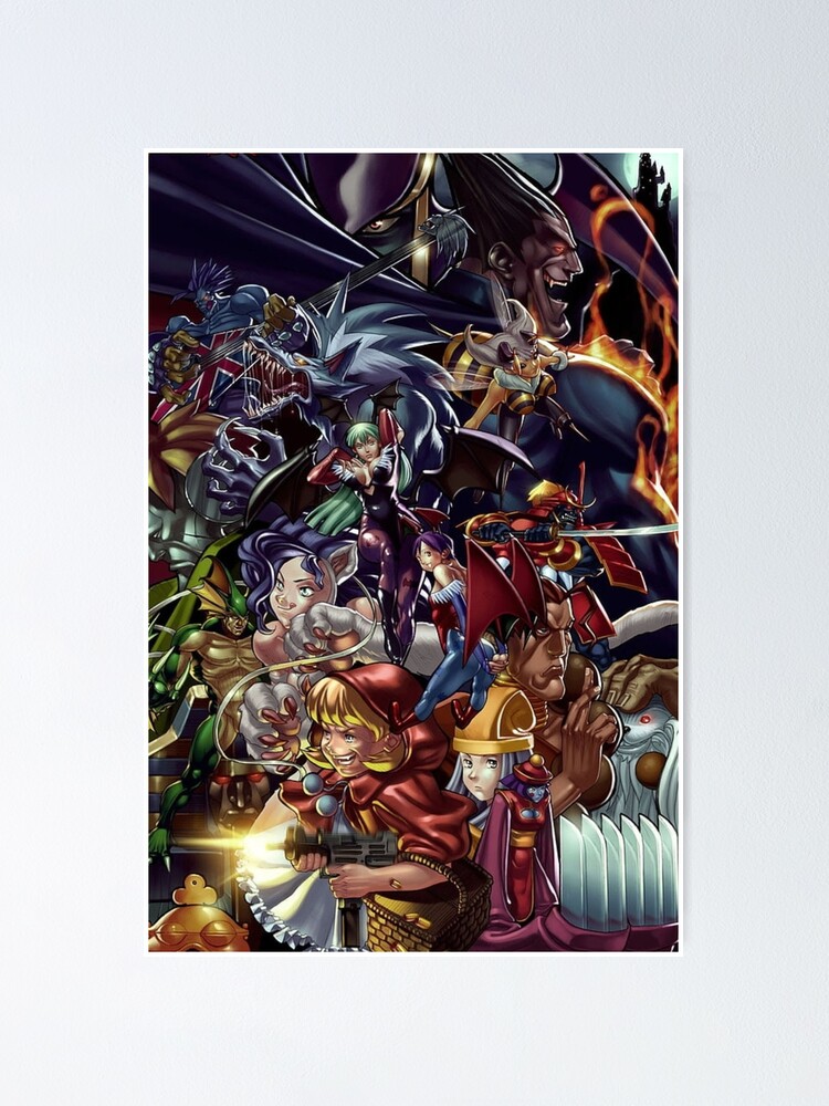"Morrigan Aensland and All Characters " Poster for Sale by AmmiFantasy ...