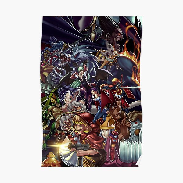"Morrigan Aensland and All Characters " Poster for Sale by AmmiFantasy ...